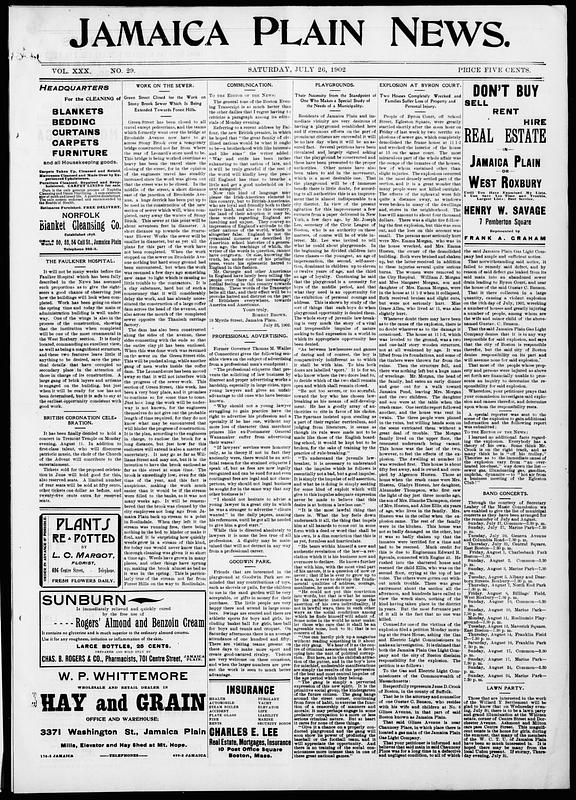 Jamaica Plain News, July 26, 1902 - Digital Commonwealth