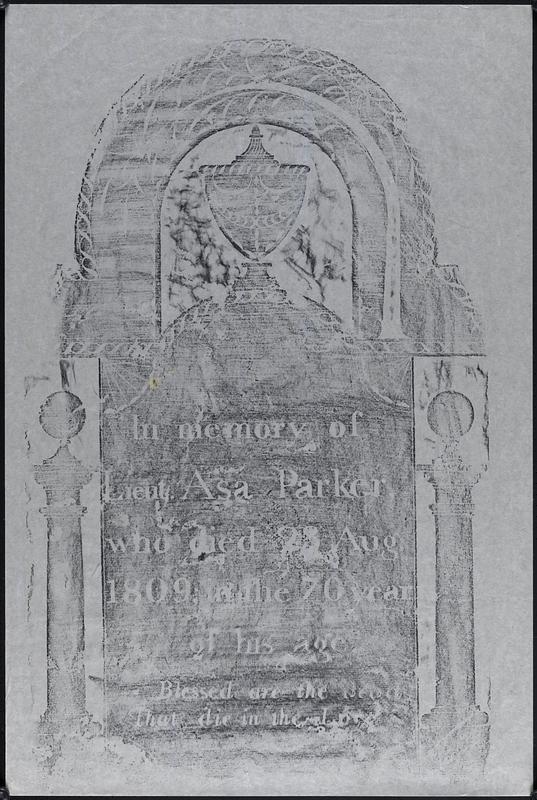 In memory of Lieut. Asa Parker - Digital Commonwealth