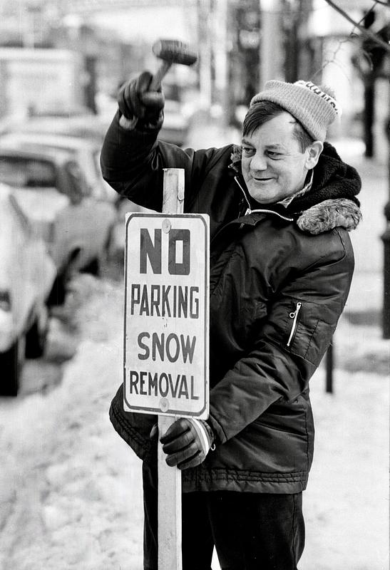 Snow removal sign - Digital Commonwealth