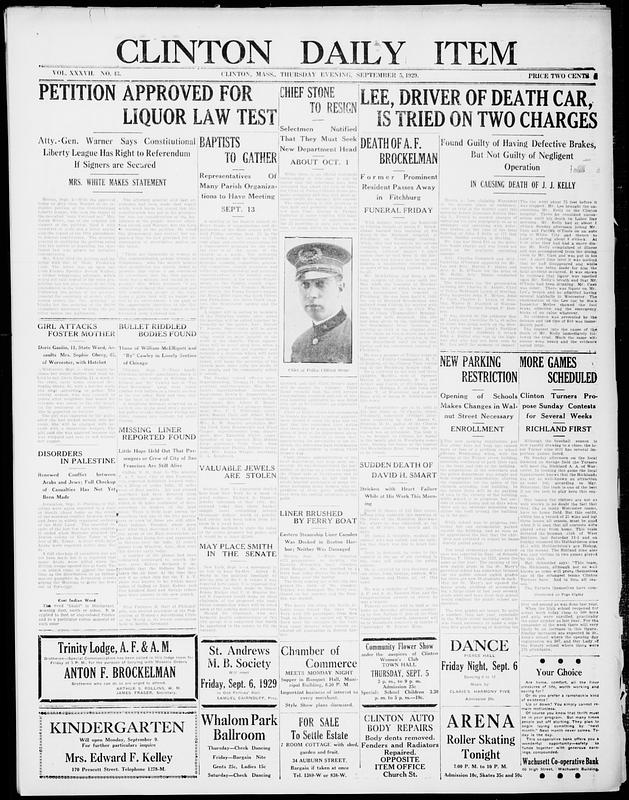 Clinton Daily Item. September 05, 1929 - Digital Commonwealth