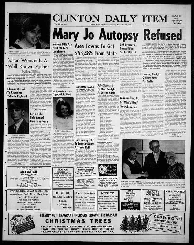 Clinton Daily Item. December 10, 1969 - Digital Commonwealth