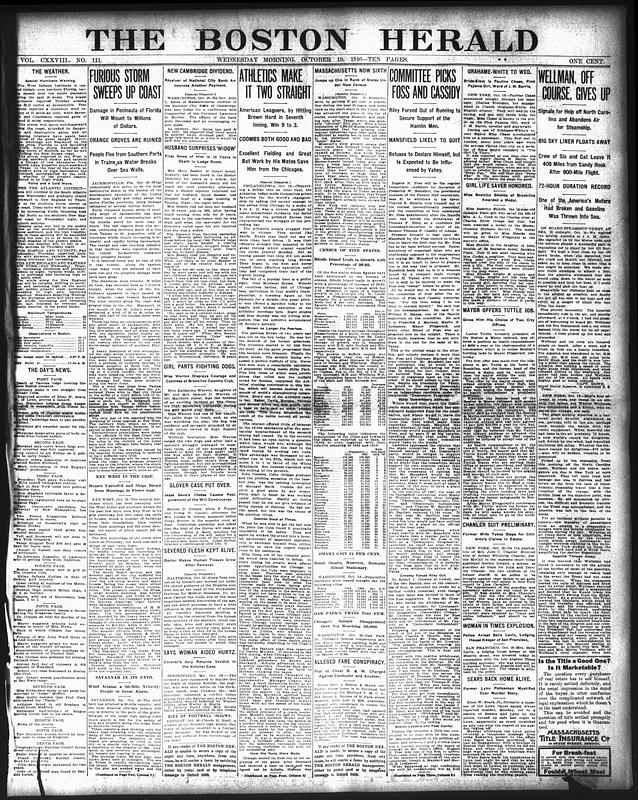 The Boston Herald. October 19, 1910 - Digital Commonwealth