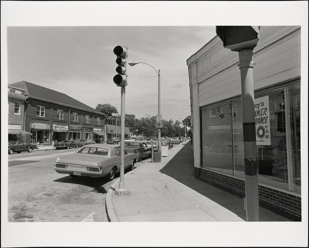 Needham Square on Great Plain Avenue - Digital Commonwealth