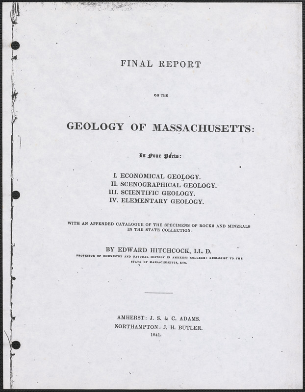 Final report on the geology of Massachusetts, in four parts - Digital ...