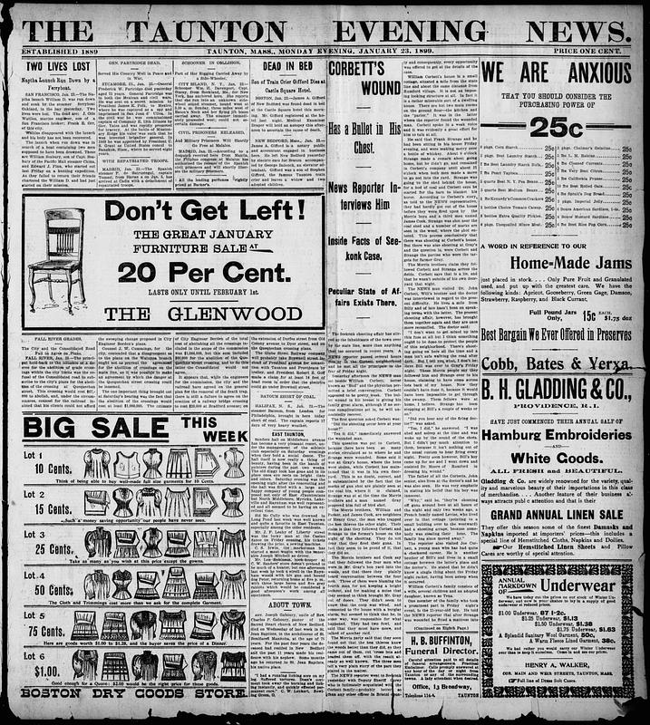 The Taunton Evening News. January 23, 1899 - Digital Commonwealth