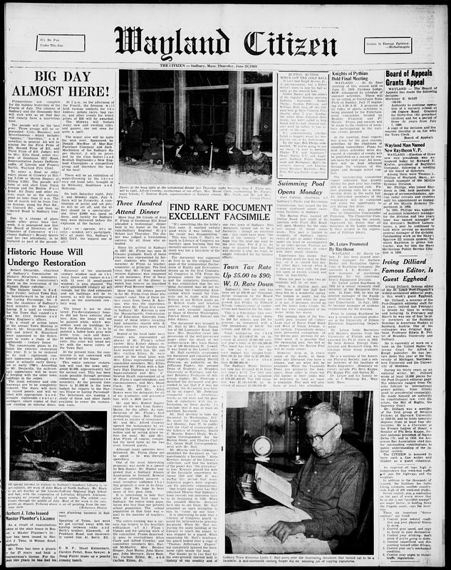 The Wayland Citizen. June 30, 1960 - Digital Commonwealth