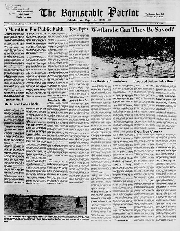 Barnstable Patriot. October 19, 1972 - Digital Commonwealth
