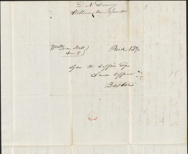 D.N. Dewey to George Coffin, 8 June 1835 - Digital Commonwealth