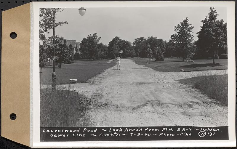Contract No. 71, WPA Sewer Construction, Holden, Laurelwood Road, look ...