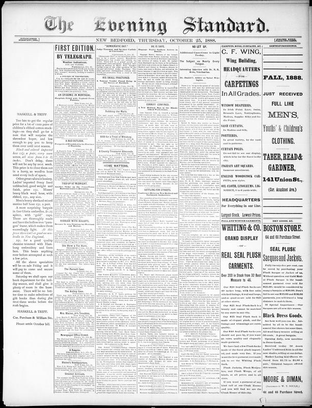 Evening Standard. October 25, 1888 - Digital Commonwealth
