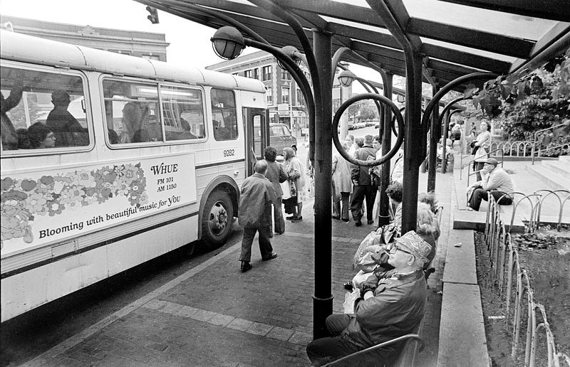 Bus in the square - Digital Commonwealth