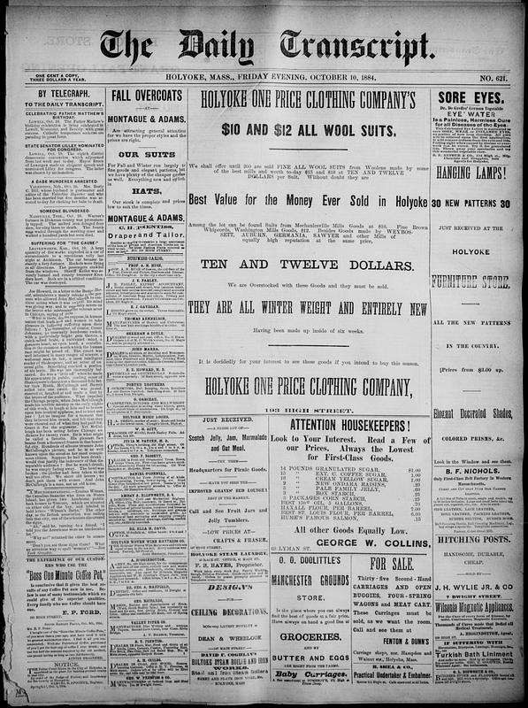 The Daily Transcript. October 10, 1884 - Digital Commonwealth