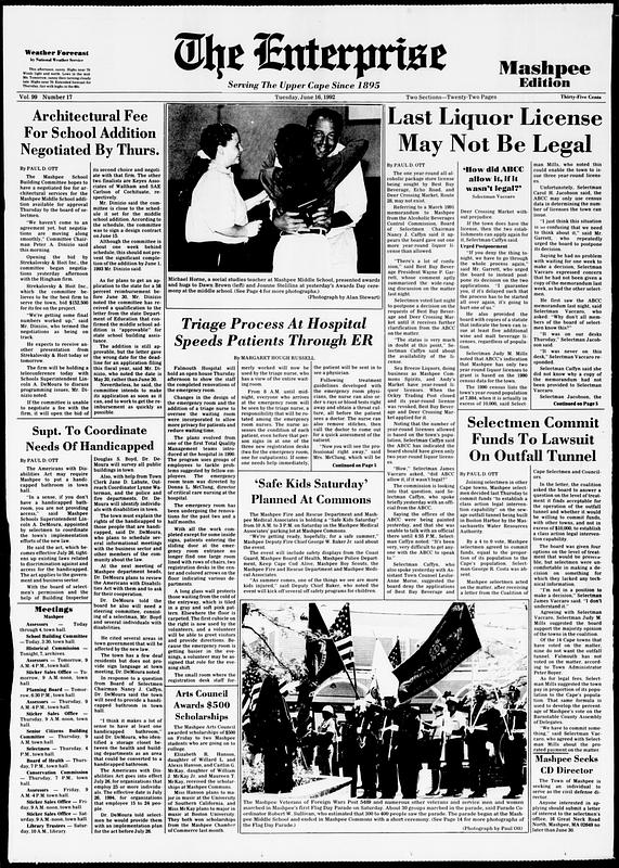 The Mashpee Enterprise. June 16, 1992 - Digital Commonwealth