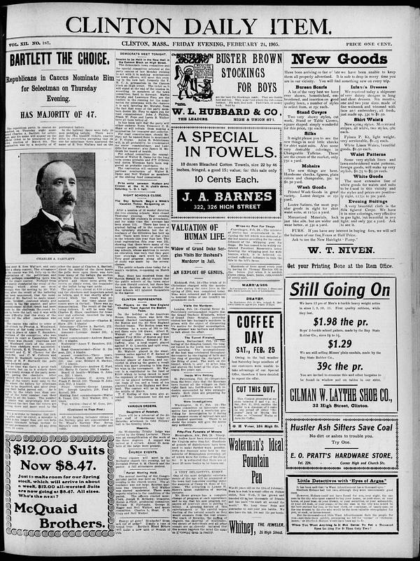 Clinton Daily Item. February 24, 1905 - Digital Commonwealth