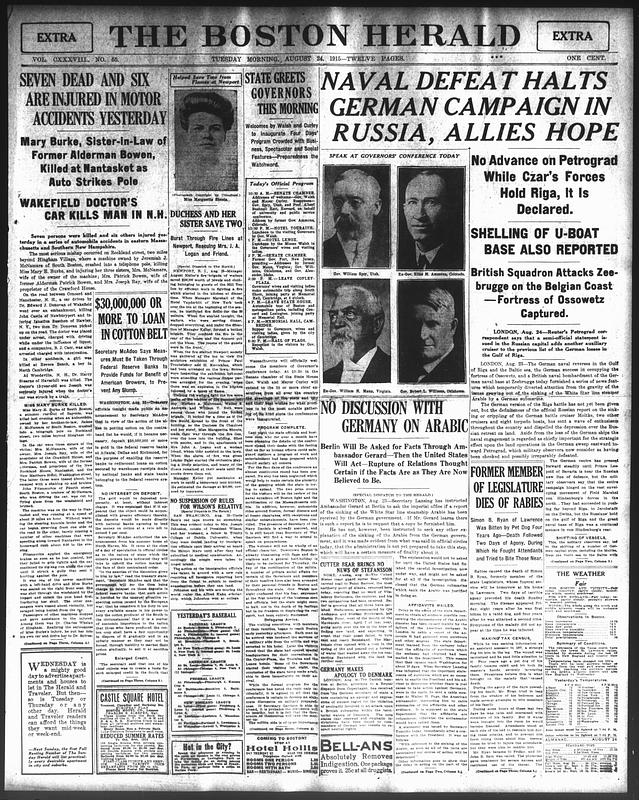 The Boston Herald. August 24, 1915 - Digital Commonwealth