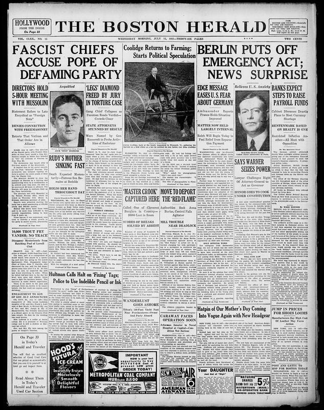 Boston Herald. July 15, 1931 - Digital Commonwealth