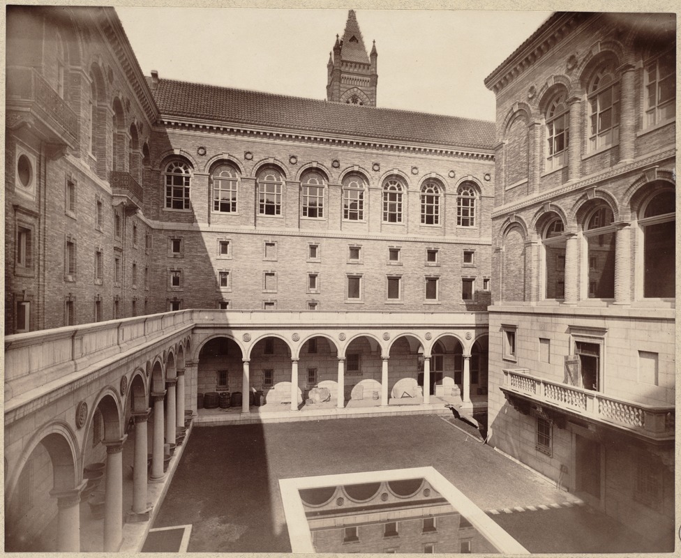 Boston Public Library. Copley Square. Courtyard - Digital Commonwealth