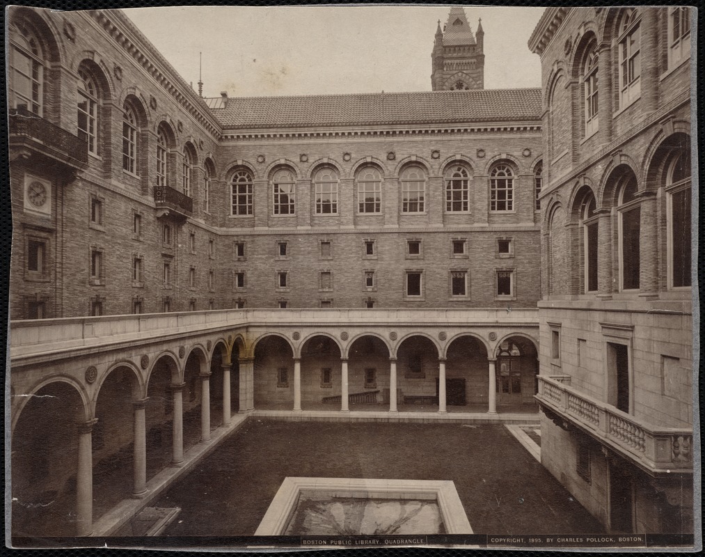 Boston Public Library quadrangle (courtyard) - Digital Commonwealth