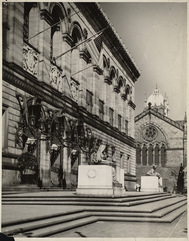 Entrance to McKim building - Digital Commonwealth