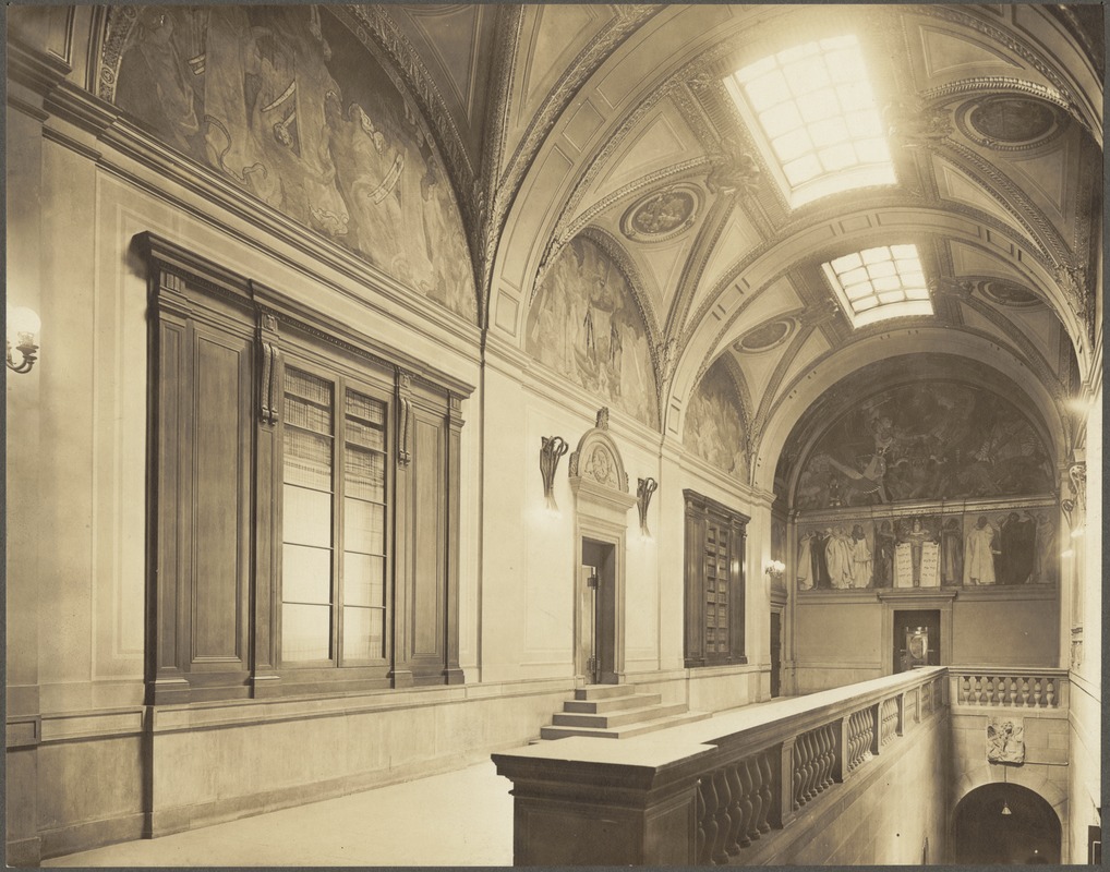 Boston Public Library. Sargent Hall from the south - Digital Commonwealth