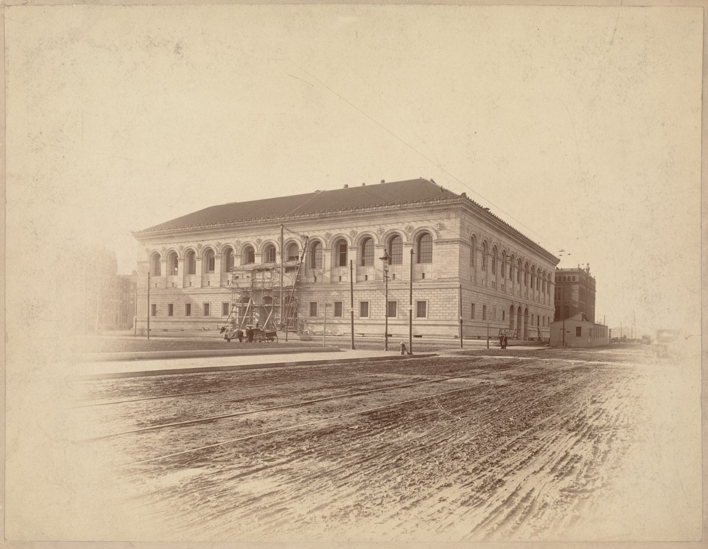 Boston Public Library, Copley Square. Construction - Digital Commonwealth