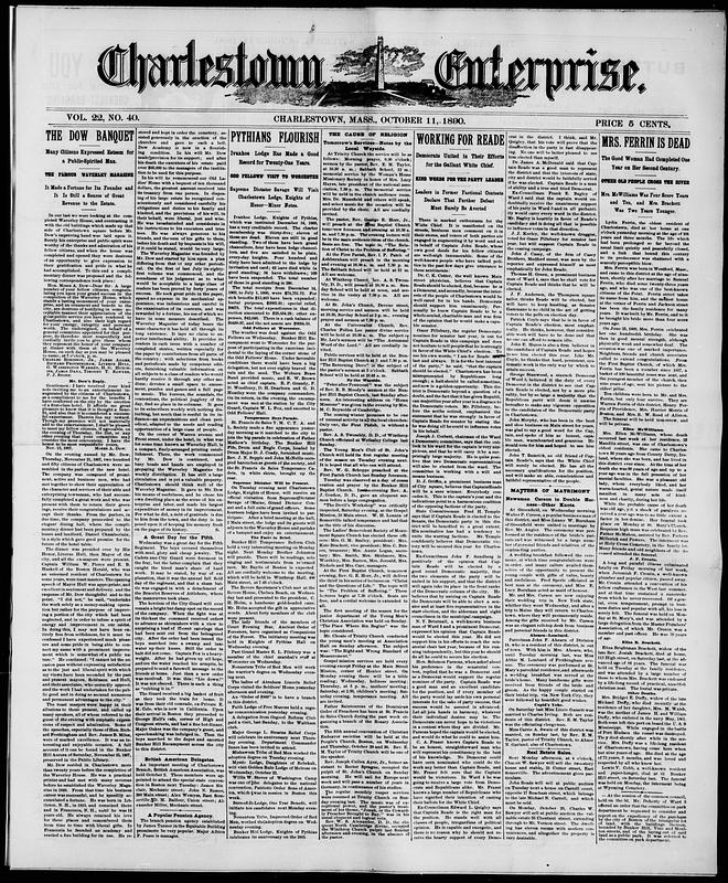 Charlestown Enterprise. October 11, 1890 - Digital Commonwealth