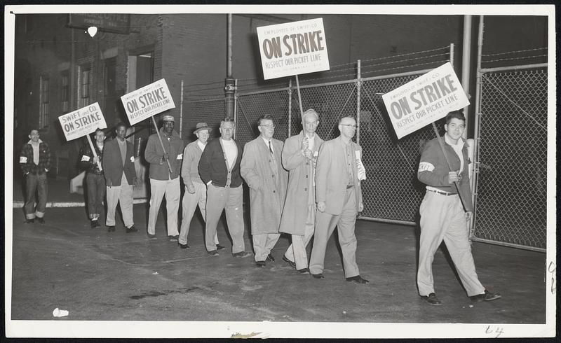 Pickets Took Positions on Gore St., Cambridge, early today as part of a ...