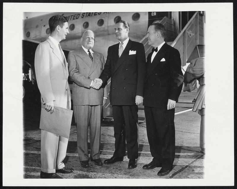 Tobin in Geneva for Conference. Maurice J. Tobin (third from left), U.S ...