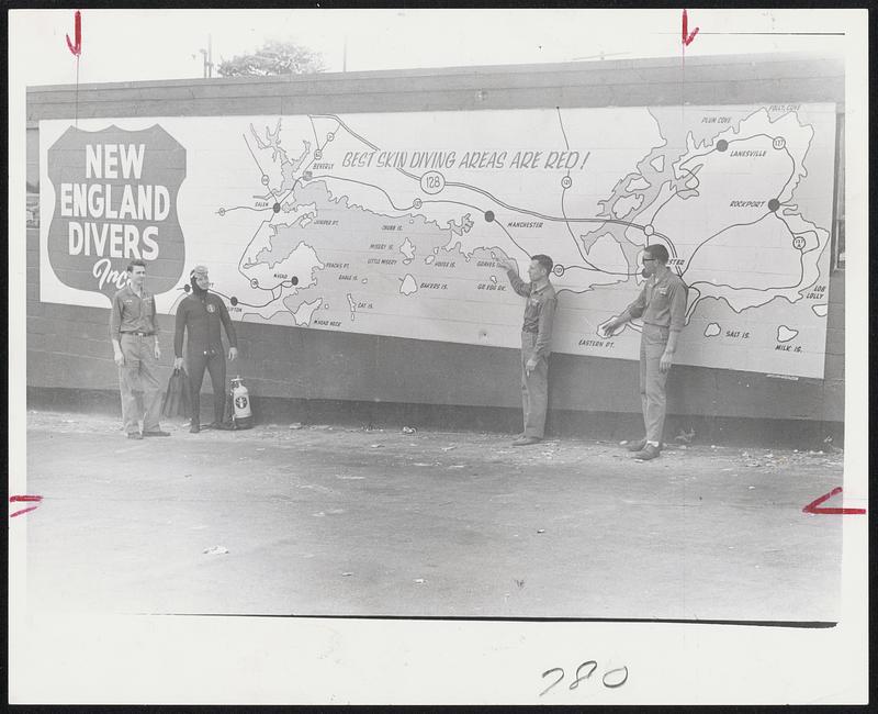 Bob Lefavaur Jim Cahill Robert Guerette Jim Gastonguay Shown studing ...