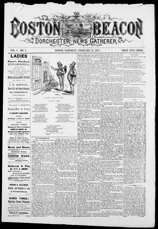 The Boston Beacon and Dorchester News Gatherer. February 17, 1877 ...