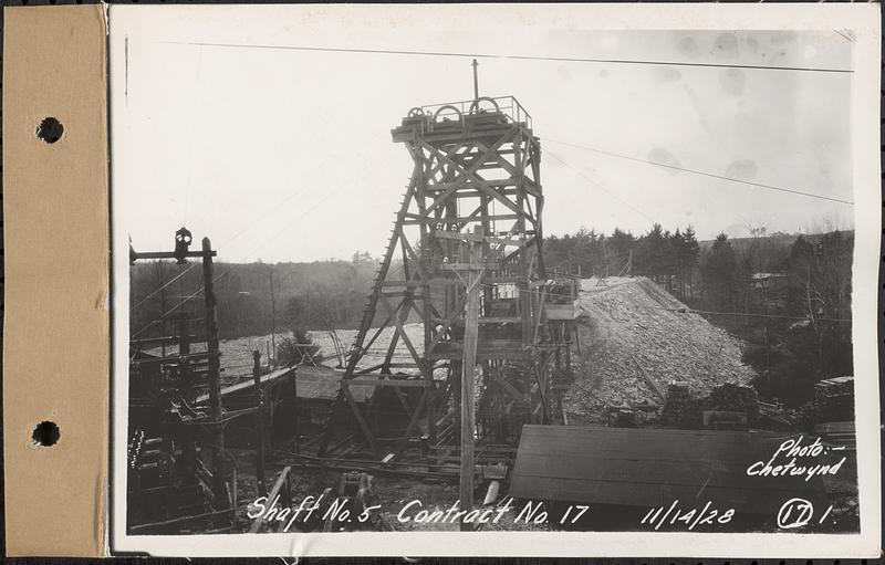 Contract No. 17, West Portion, Wachusett-Coldbrook Tunnel, Rutland ...
