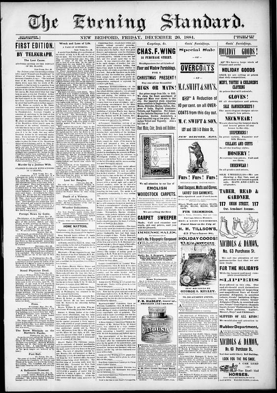 Evening Standard. December 26, 1884 - Digital Commonwealth