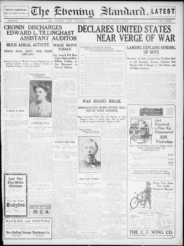 Evening Standard. December 21, 1916 - Digital Commonwealth