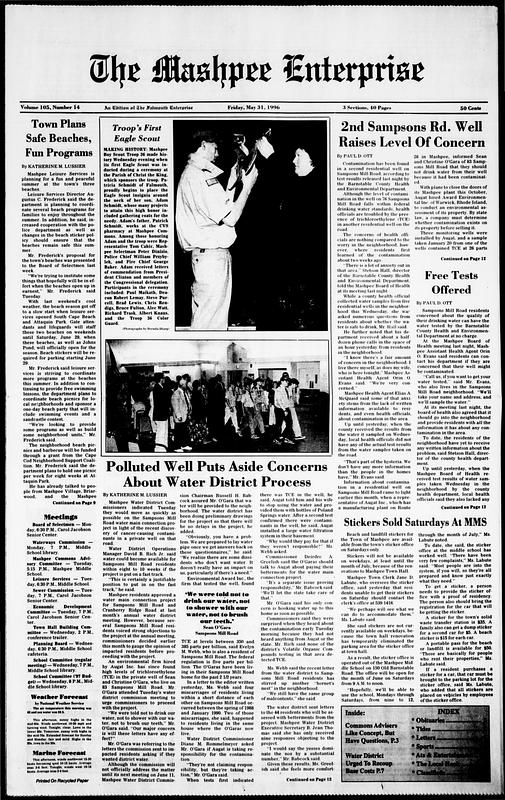 The Mashpee Enterprise. May 31, 1996 - Digital Commonwealth