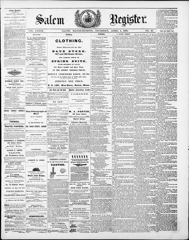 Salem Register. April 04, 1878 - Digital Commonwealth