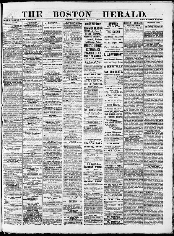 The Boston Herald. June 07, 1875 - Digital Commonwealth
