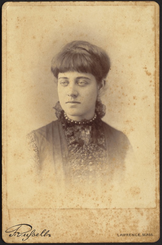 "Lila Sutton, November 1884" - Digital Commonwealth