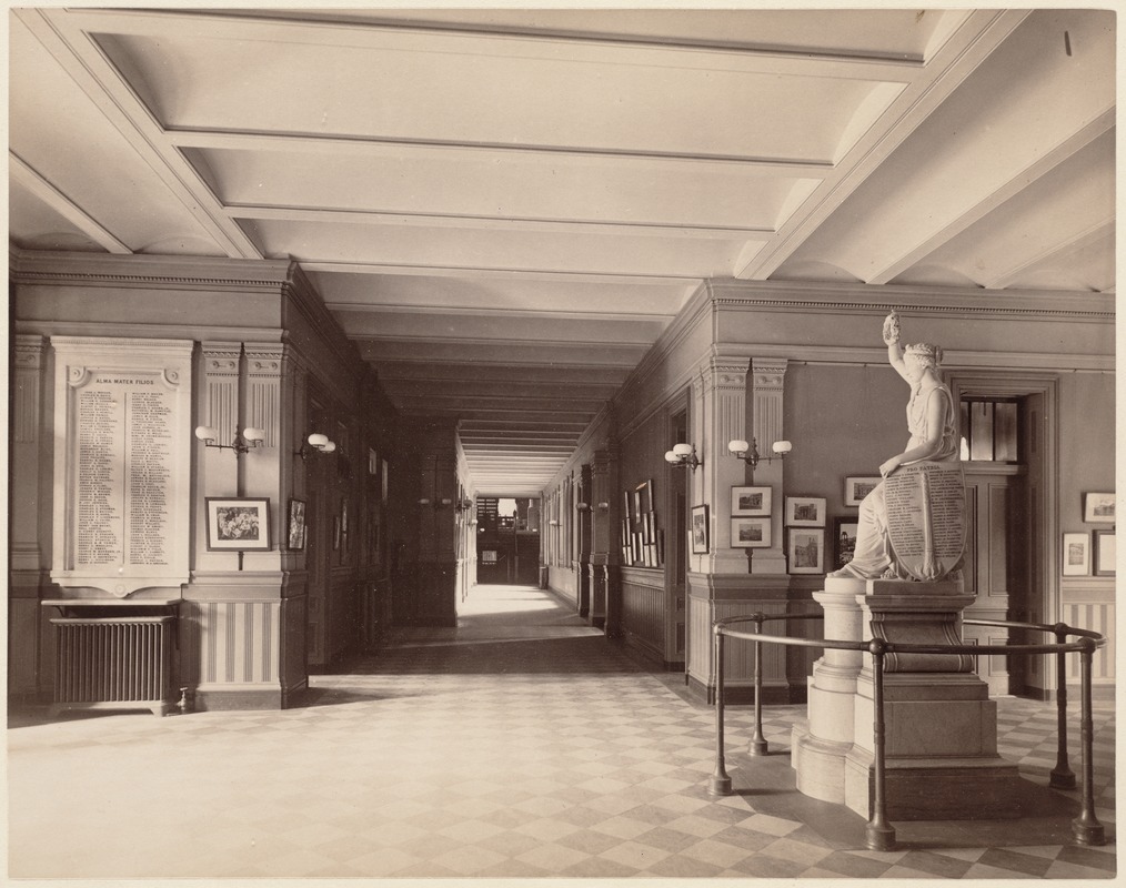 Corridor, statue of liberty and tablets - Boston Latin School - Digital ...