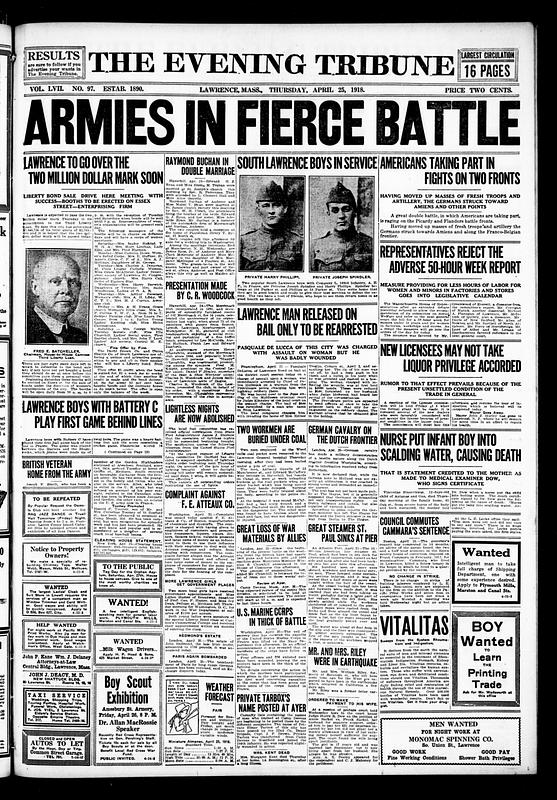 The Evening Tribune. April 25, 1918 - Digital Commonwealth