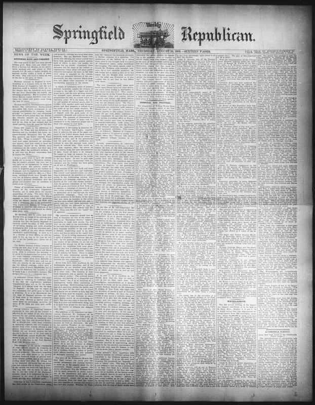 Springfield Weekly Republican - Digital Commonwealth