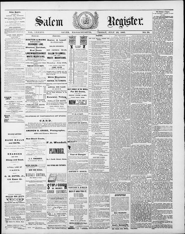 Salem Register. July 23, 1885 - Digital Commonwealth