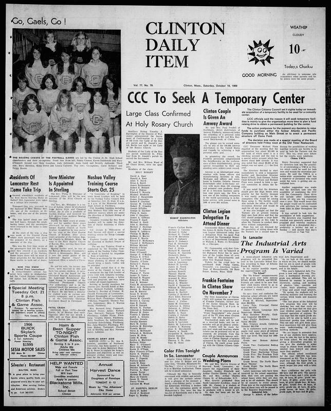 Clinton Daily Item. October 18, 1969 - Digital Commonwealth