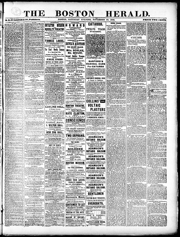 The Boston Herald. November 25, 1876 - Digital Commonwealth