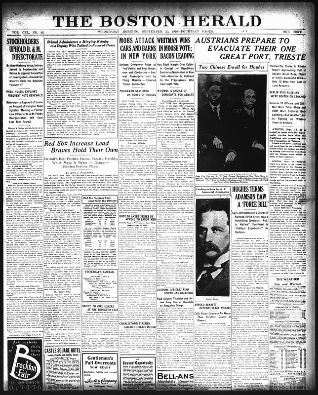 The Boston Herald. September 20, 1916 - Digital Commonwealth