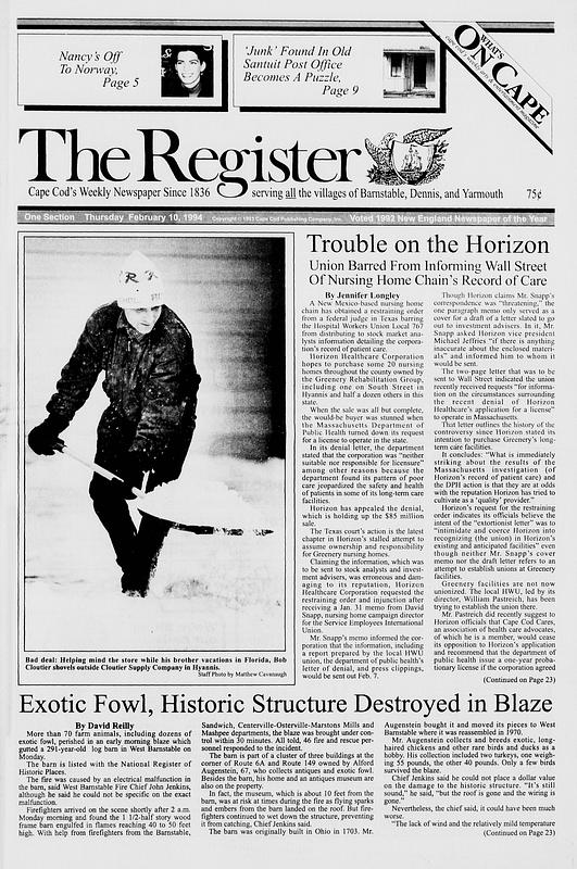 The Register. February 10, 1994 - Digital Commonwealth