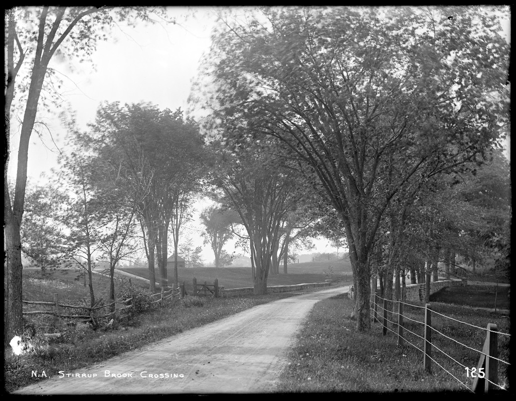 Wachusett Aqueduct, Stirrup Brook, crossing station 397, looking ...