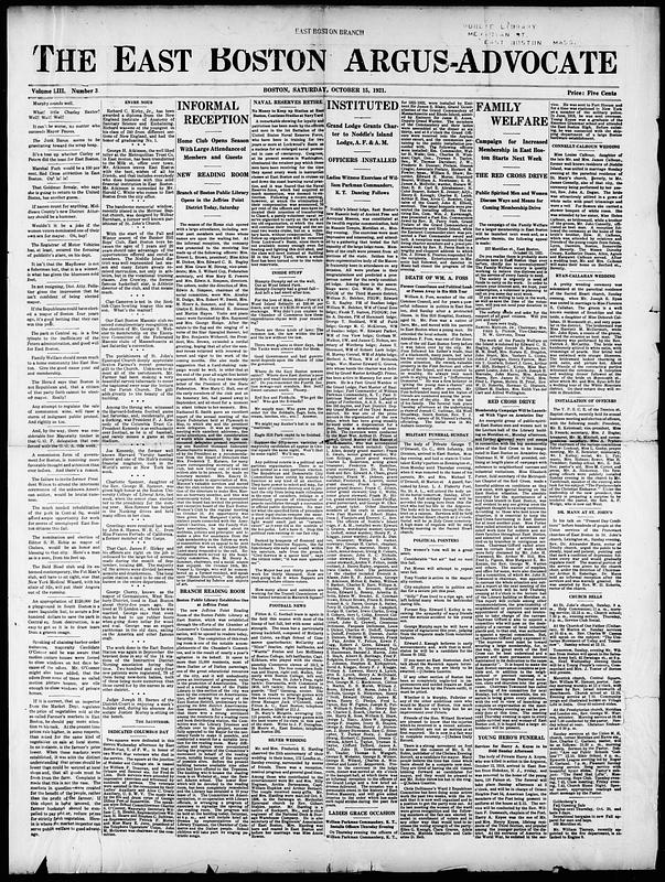 East Boston Argus-Advocate - Digital Commonwealth