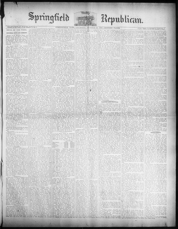Springfield Weekly Republican - Digital Commonwealth