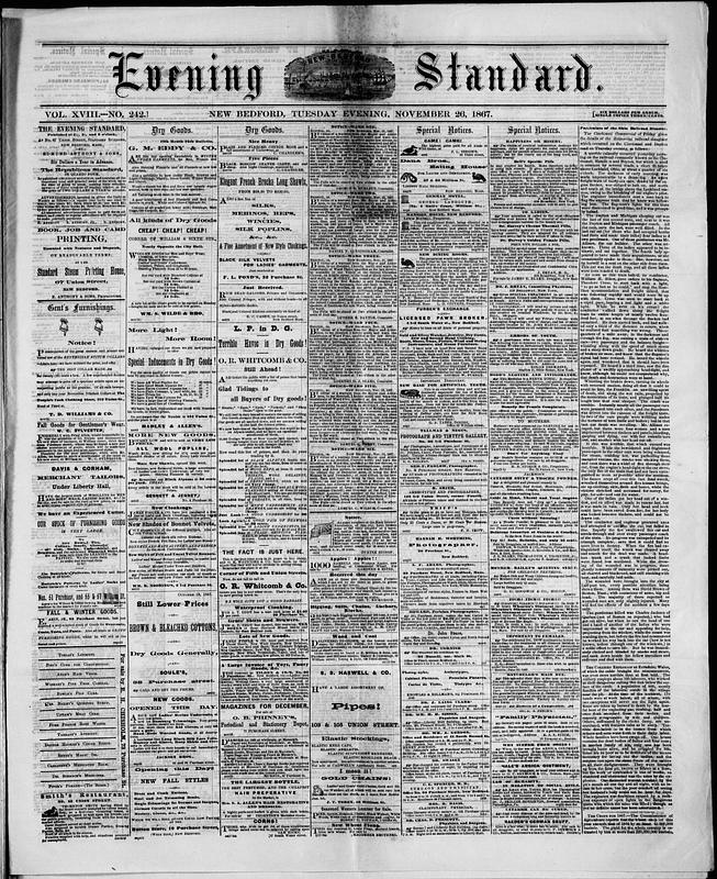 Evening Standard. November 26, 1867 - Digital Commonwealth