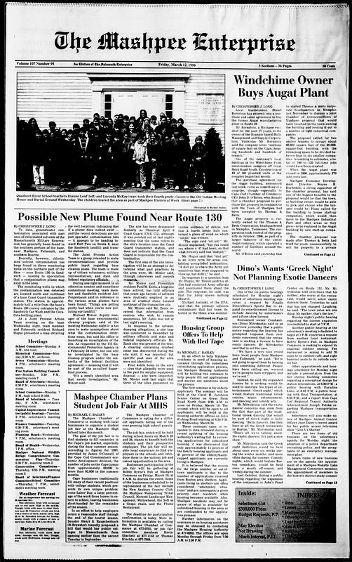 The Mashpee Enterprise. March 12, 1999 - Digital Commonwealth